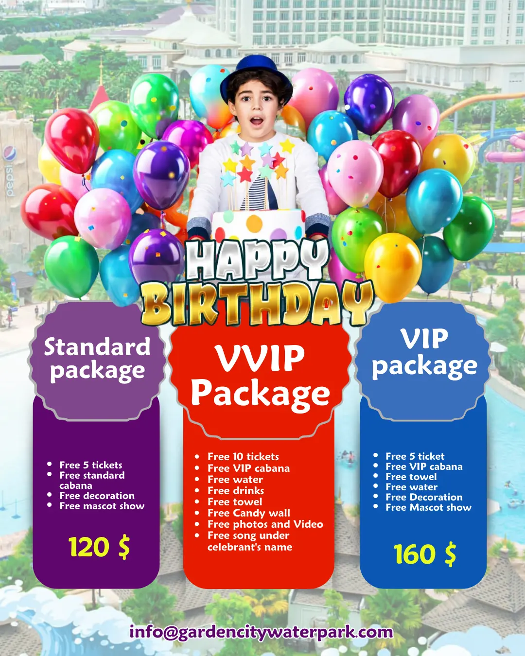 Celebrate Your Birthday at Garden City Water Park VIP & Fun Packages